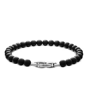 David Yurman Spiritual Beads Bracelet - Silver/black