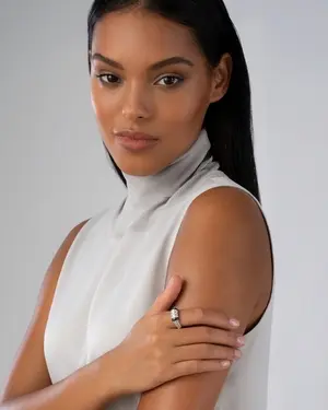 Lagos Sterling Diamond And Ceramic Statement Ring