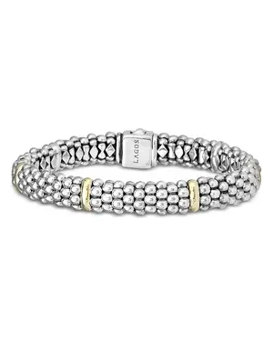 Lagos Sterling Silver And 18k Yellow Gold Bracelet - Silver/gold