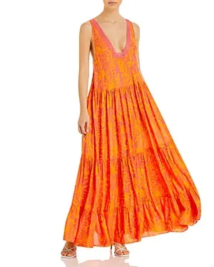 free people tiers for you maxi dress Free People Tiers For You Maxi Dress In Hazy Combo - 55% Off