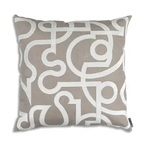 LILI ALESSANDRA Geo Square Pillow - Raffia/white