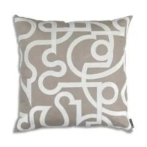 LILI ALESSANDRA Geo Square Pillow - Raffia/white
