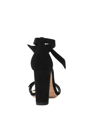 ALEXANDRE BIRMAN Clarita Ankle-tie Block Heel Sandals - Black