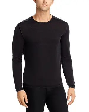 John Varvatos Star Usa Acid-wash Crewneck Sweater - Black