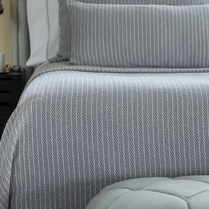 LILI ALESSANDRA Chevron Large Rectangle Pillow - Gray/white