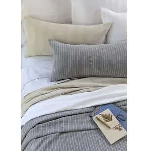 LILI ALESSANDRA Chevron Large Rectangle Pillow - Raffia/white