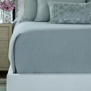 LILI ALESSANDRA Tessa Quilted Luxe European Pillow - Sky