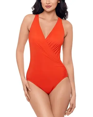 Miraclesuit Rock Solid Wrapsody One-Piece Swimsuit Arancio