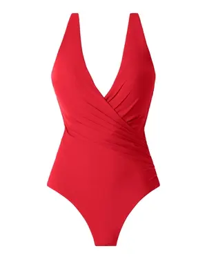 Miraclesuit Rock Solid Wrapsody One-piece Swimsuit - Poppy