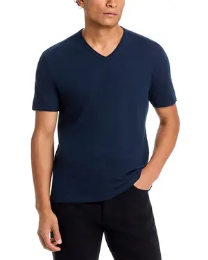 John Varvatos Slub V-neck Tee - Midnight