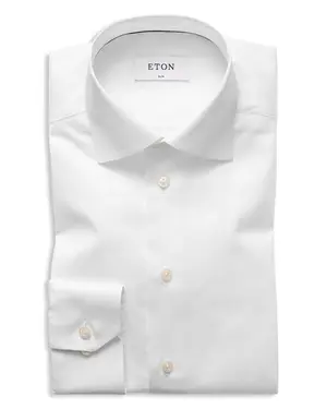 Eton Slim Fit Signature Twill Dress Shirt - White