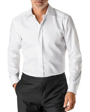 Eton Of Sweden Slim Fit Diamond Weave Tuxedo Shirt - White