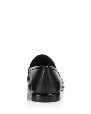 FERRAGAMO Gancini Crown Bit Leather Loafers
