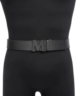 Mcm Reversible Signature Belt - Black