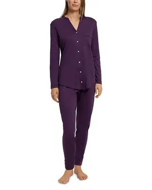 Hanro Pure Essence Pajama Set Amethyst