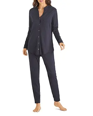 Hanro Pure Essence Pajama Set Blueberry