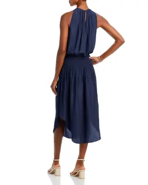 Ramy Brook Audrey Sleeveless Halter Midi Dress - Navy