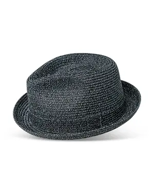 BAILEY Billy Braided Straw Hat - Dark Blue Heather