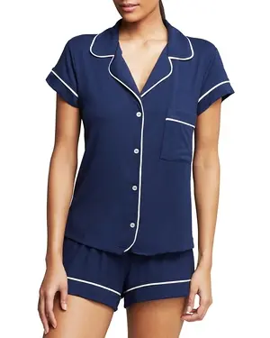 Eberjey Gisele Shortie Short Set - Navy