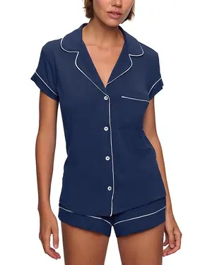 Eberjey Gisele Shortie Short Set - Navy