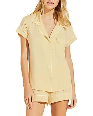 Eberjey Gisele Shortie Short Set Sunrise/ivory