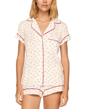Eberjey EBERJEY Gisele Shortie Short Set Mini Bow Ivory