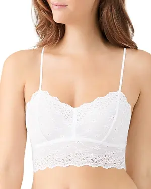 Wacoal B. Tempt'd Inspired Eyelet Longline Bralette - White
