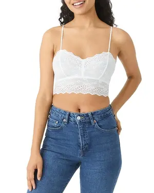 Wacoal B. Tempt'd Inspired Eyelet Longline Bralette - White