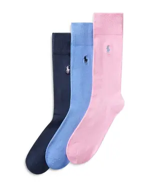 Polo Ralph Lauren Polo Ralph Lauren Solid Dress Socks - Pack Of 3 Soft Pink