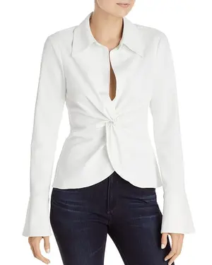 Cinq À Sept Mckenna Twist-front Top - Ivory