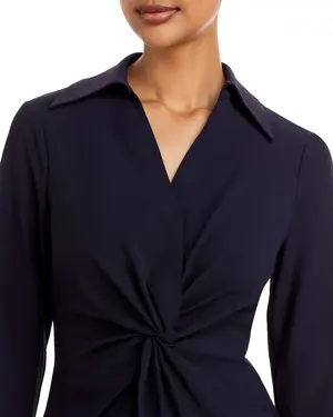 Cinq À Sept Mckenna Twist-front Top - Navy