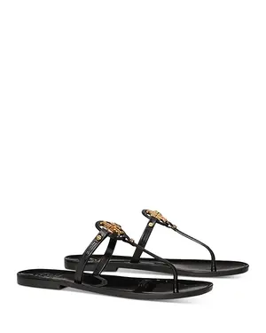 Tory Burch Mini Miller Jelly Thong Sandals - Black/gold