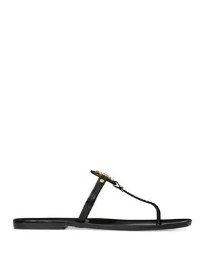 Tory Burch Mini Miller Jelly Thong Sandals - Black/gold