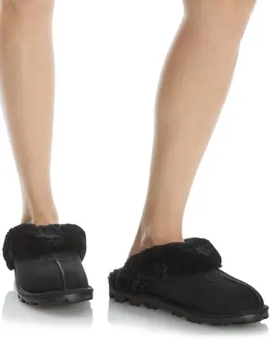 UGG Coquette Shearling Slippers - Black