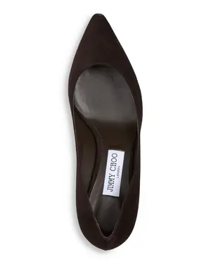 JIMMY CHOO Romy 60 Pointed-toe Pumps - Coffee