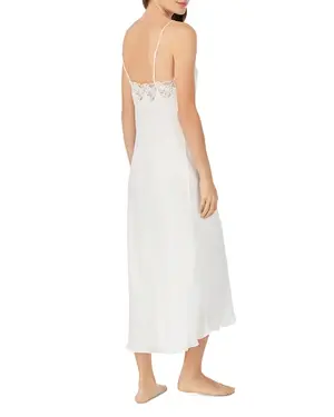 Eileen West Sleeveless Satin Nightgown - Winter White