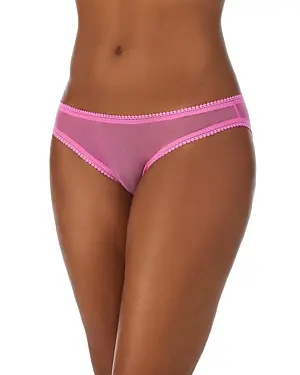 ON GOSSAMER Mesh Hip Bikini Bright Pink