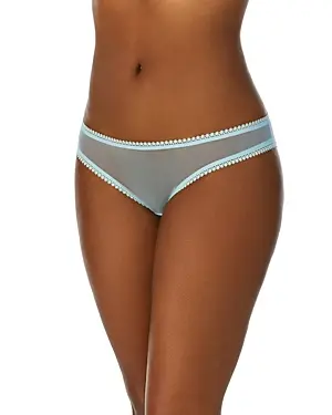 ON GOSSAMER Mesh Hip Bikini Cerulean