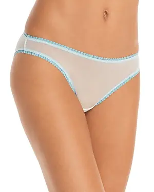 ON GOSSAMER Mesh Hip Bikini Chalk Blue