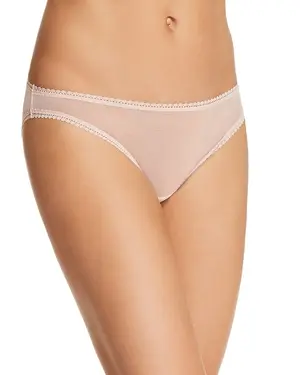 ON GOSSAMER Mesh Hip Bikini - Champagne
