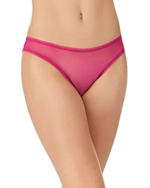 ON GOSSAMER Mesh Hip Bikini Cherry Magenta