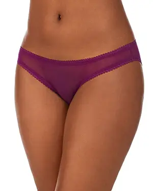 ON GOSSAMER Mesh Hip Bikini Dark Purple