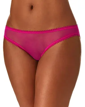 ON GOSSAMER Mesh Hip Bikini Deep Magenta