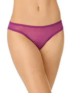 ON GOSSAMER Mesh Hip Bikini Deep Plum