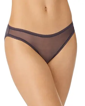ON GOSSAMER Mesh Hip Bikini Mochachino