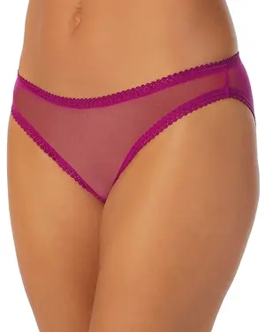 ON GOSSAMER Mesh Hip Bikini Purple Wine