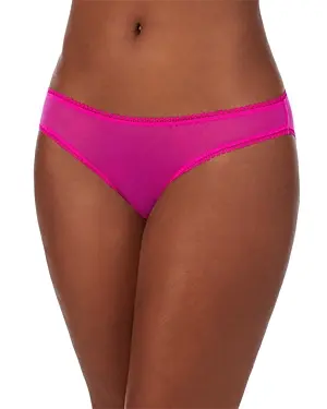 ON GOSSAMER Mesh Hip Bikini Rhodadendrum