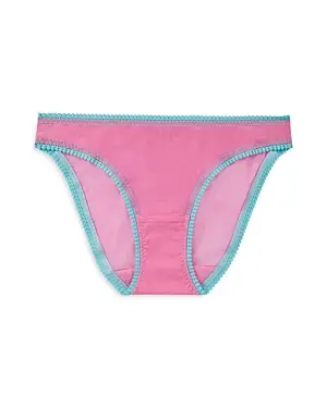 ON GOSSAMER Mesh Hip Bikini Rich Orchid