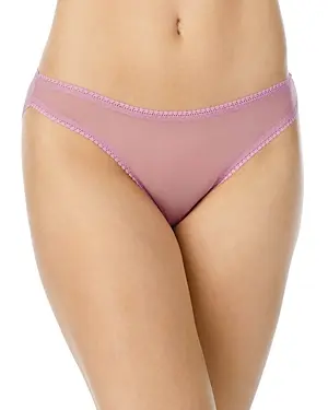 ON GOSSAMER Mesh Hip Bikini Rose Blush