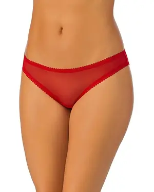 ON GOSSAMER Mesh Hip Bikini Salsa